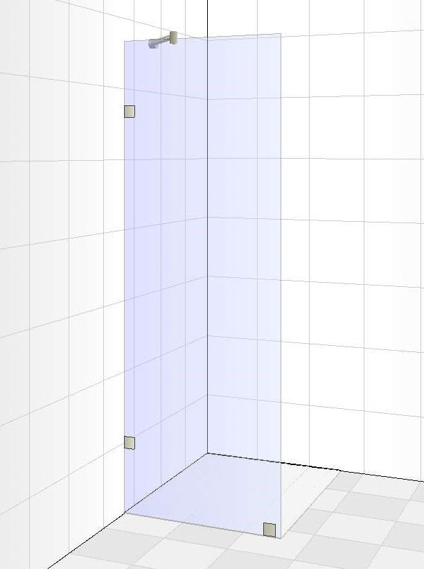 800mm x 2000mm Frameless Shower Screen | Shower Doors SA